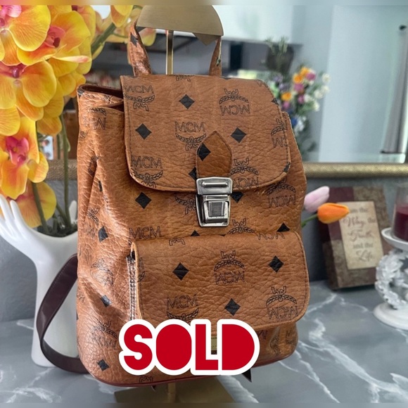 MCM | Bags | Vintage Mcm Cognac Germany Made Back Pack | Poshmark